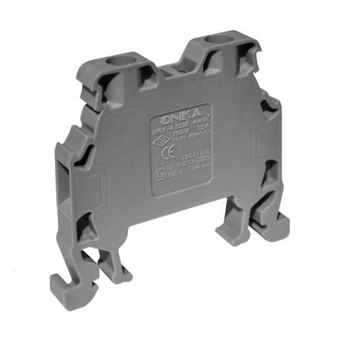 Bornera riel DIN sellada 4mm2 ONKA | Didácticas Electrónicas I+D